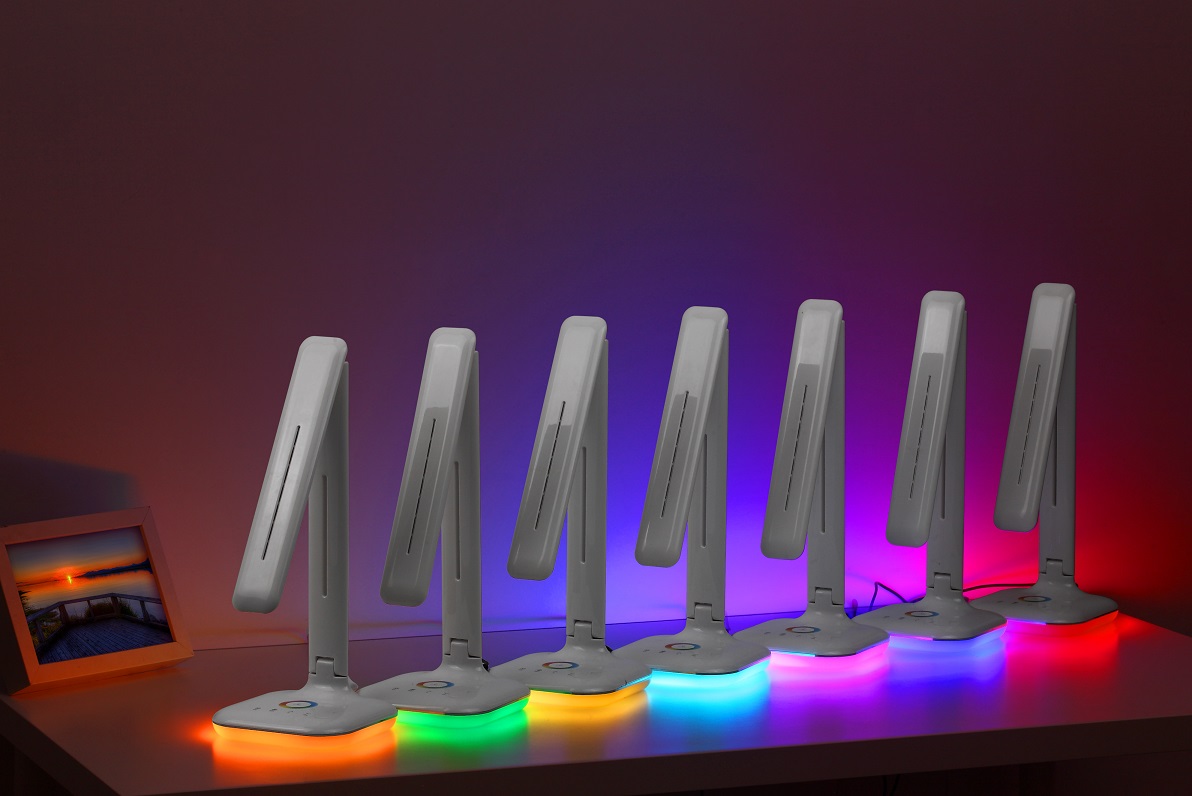 LED table lamp with RGB night light factory|LED reading lamp with night ...